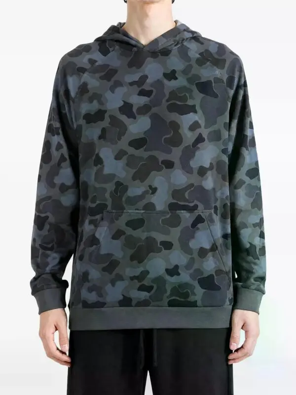 FREE FLY Camouflage Print Raglan Sleeve Hoodie