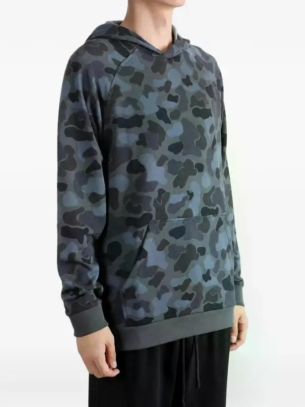 FREE FLY Camouflage Print Raglan Sleeve Hoodie