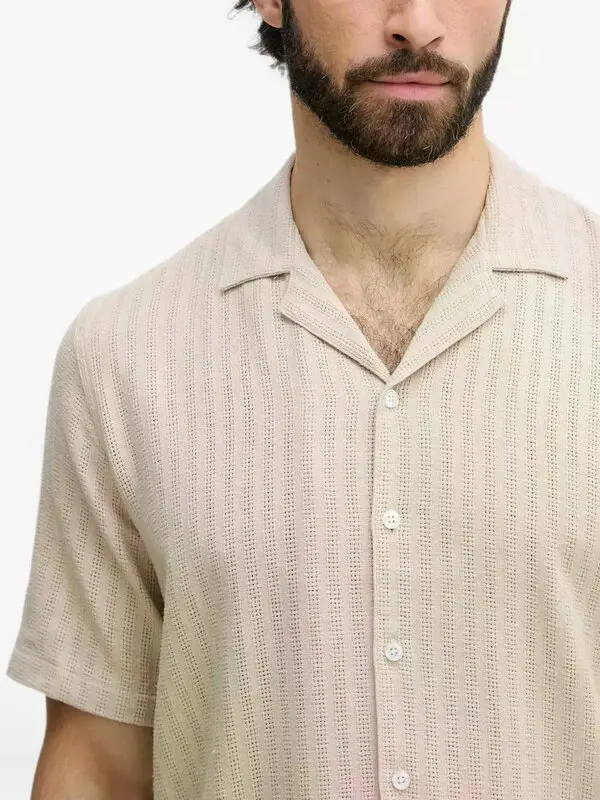 MOS MOSH Joe Basso Vertical-stripe Short-sleeve Shirt