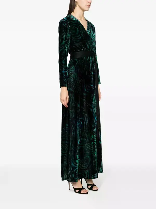 Diane Von Furstenberg Jareth Moire-tiger Print Wrap Dress