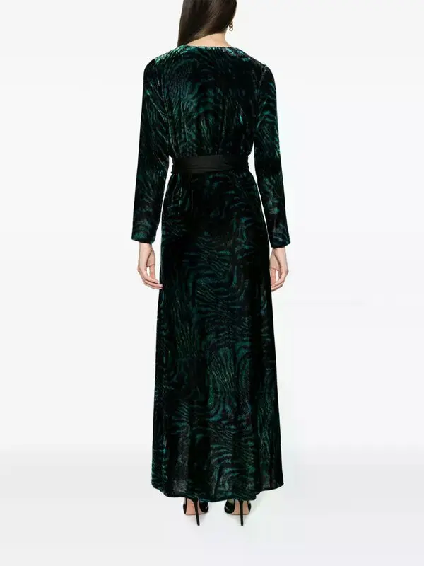 Diane Von Furstenberg Jareth Moire-tiger Print Wrap Dress
