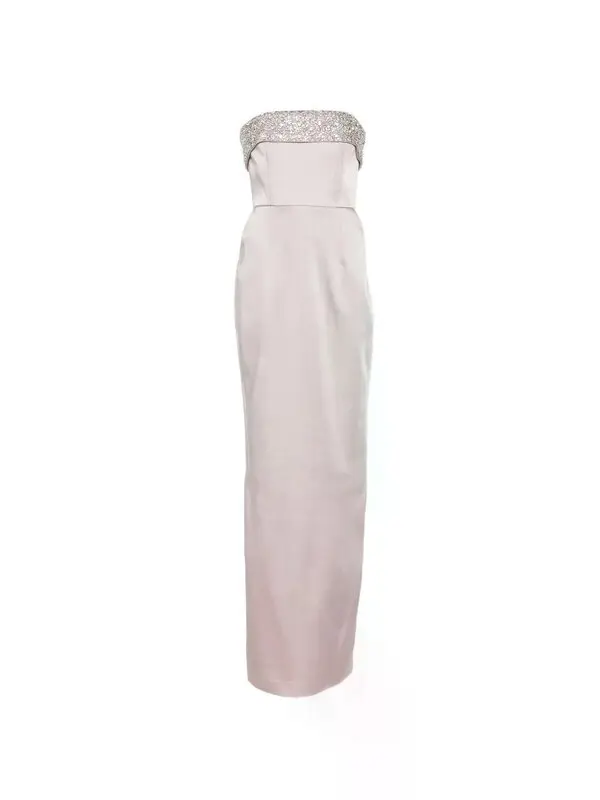 THE NEW ARRIVALS ILKYAZ OZEL Rhea Crystal-embellished Maxi Dress - Neutrals