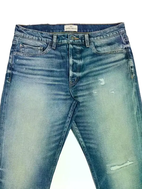 ANTIK DENIM The Texas Distressed Straight-leg Jeans