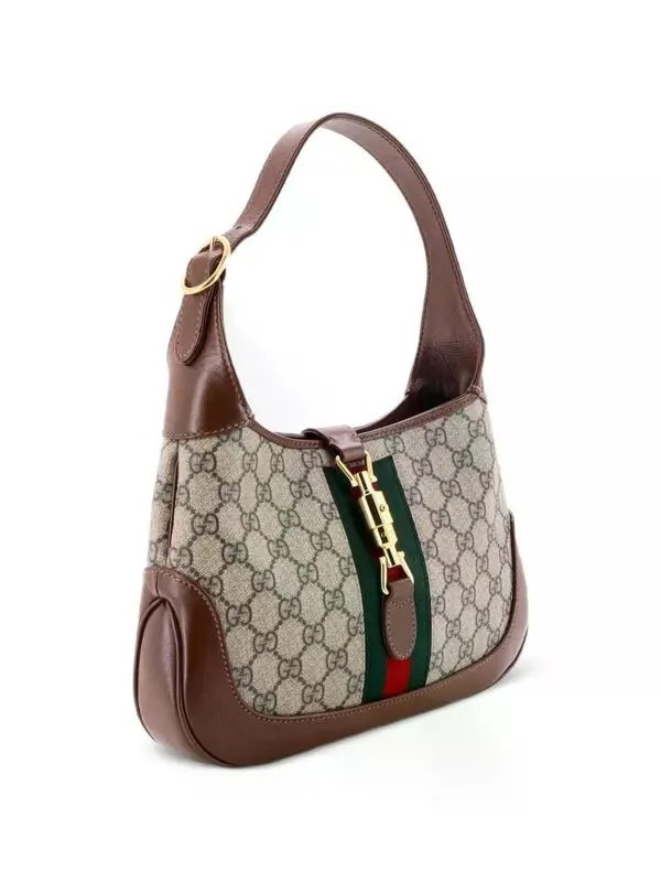 Gucci Jackie 1961 Gg Coated Canvas Small Hobo Bag