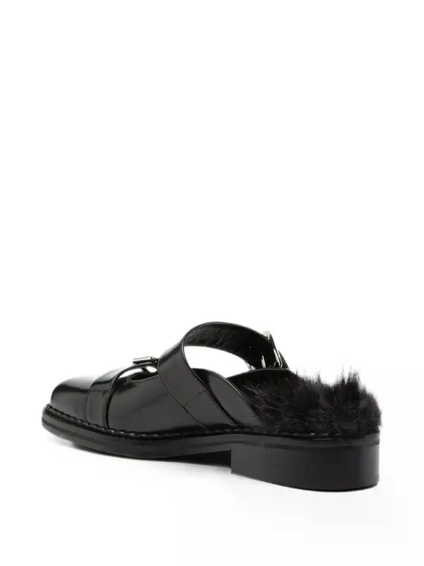 Simone Rocha Faux-fur Buckle Mules
