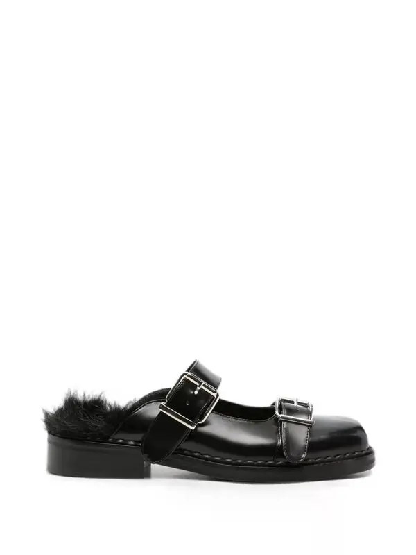 Simone Rocha Faux-fur Buckle Mules