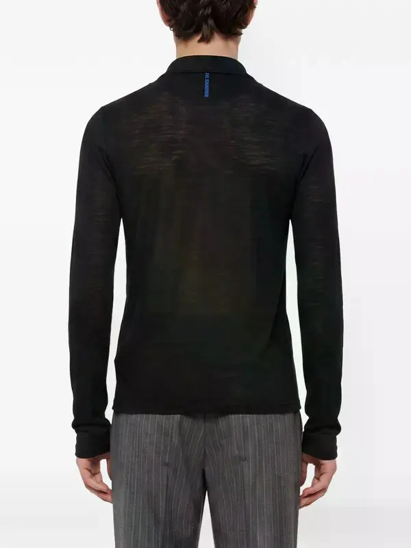 JIL SANDER Quarter-zip Long-sleeve Polo Shirt