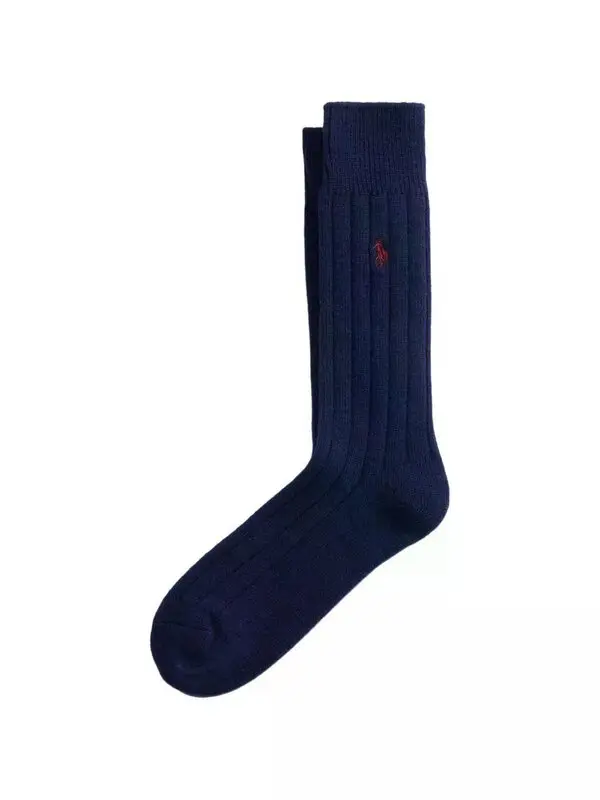 Polo Ralph Lauren Logo-embroidered Ribbed Socks