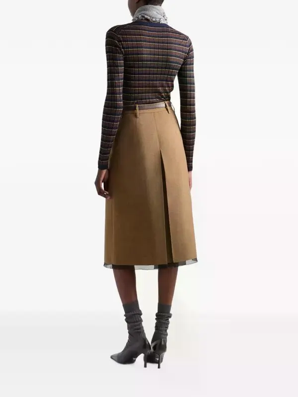Prada Striped Cashmere And Silk Cardigan