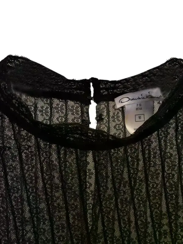 Oscar De La Renta Sheer Lace-panel Blouse