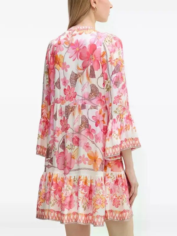 Hale Bob Benilde Charmeuse Floral-print Mini Dress