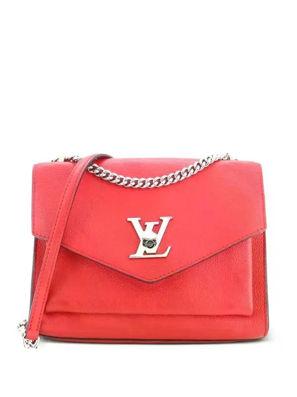 LOUIS VUITTON Mylockme Monochrome Leather Bb Shoulder Bag
