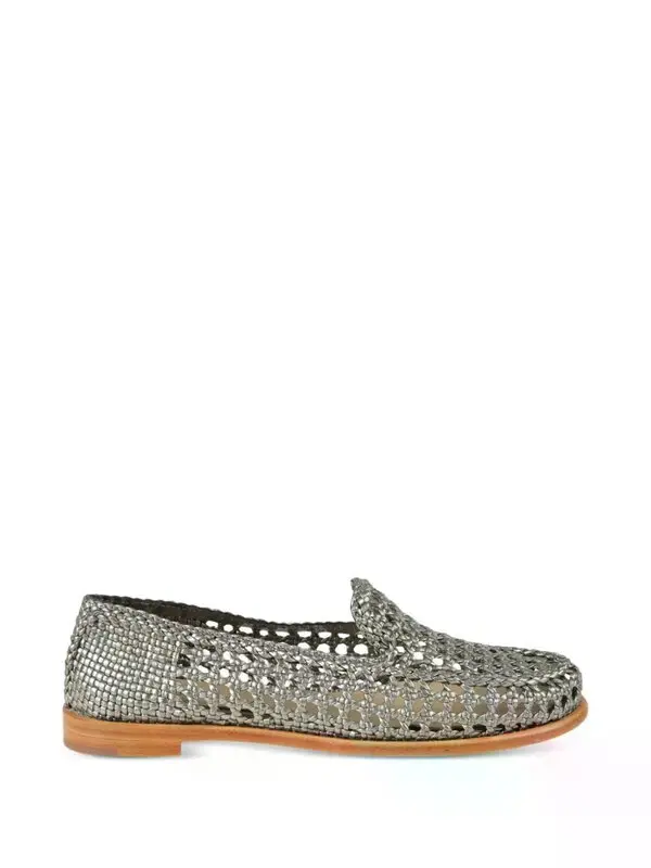 Dragon Diffusion Dolly Woven Leather Loafers