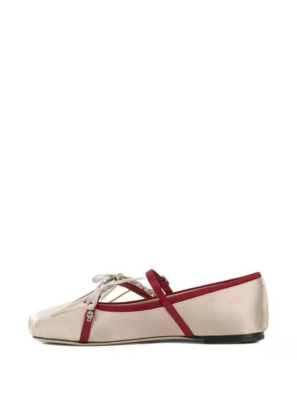 JIMMY CHOO Loli Crystal-embellished Ballet Flats
