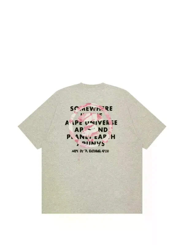 AAPE BY *A BATHING APE Moonface-print T-shirt - Grey