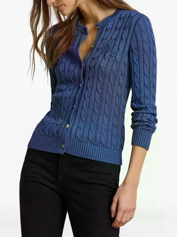Ralph Lauren Cable-knit Logo-embroidered Cardigan