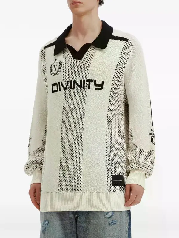 FIVE CM Striped Intarsia-knit Sweater