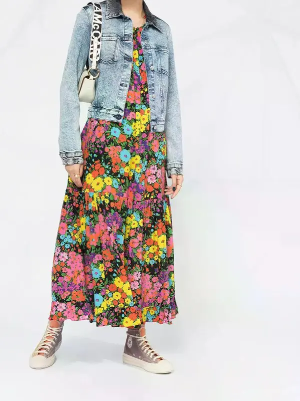 Stella McCartney Two-tone Cropped Denim Jacket