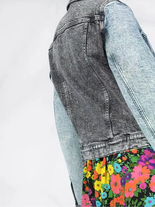 Stella McCartney Two-tone Cropped Denim Jacket