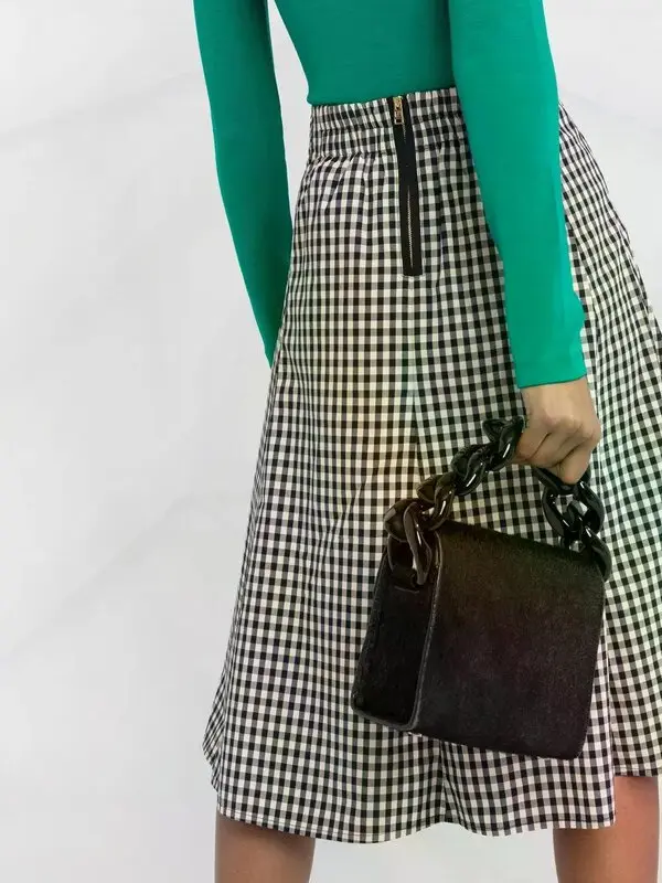 Woolrich Gingham A-line Cotton Skirt