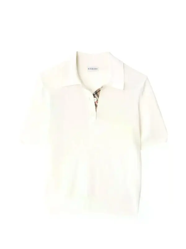 Burberry Check-trim Polo Top - Neutrals