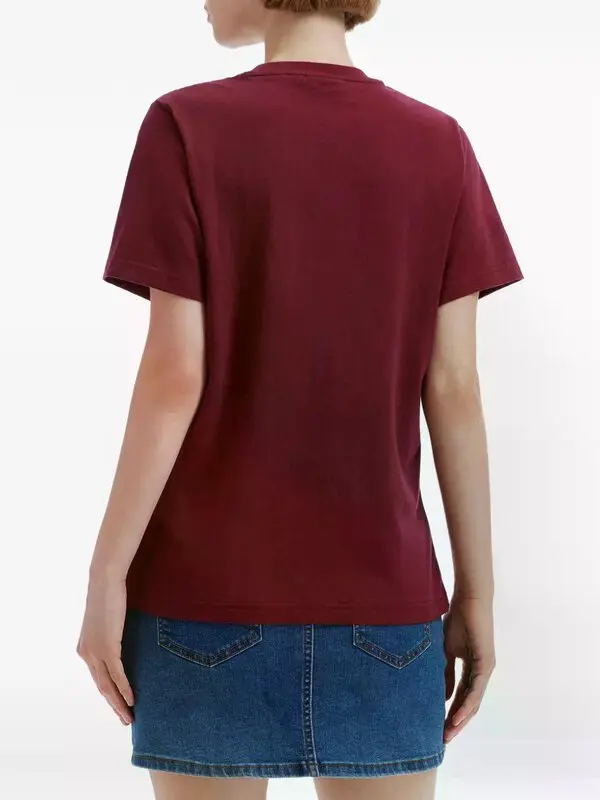 CHOCOOLATE Heart-motif Embroidered T-shirt - Red