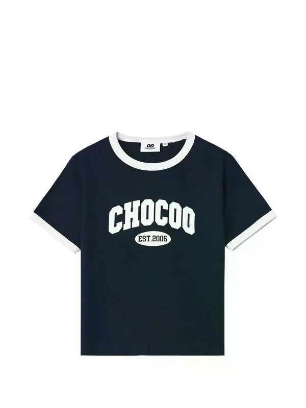 CHOCOOLATE Logo-print Ringer T-shirt