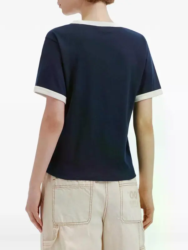 CHOCOOLATE Logo-print Ringer T-shirt