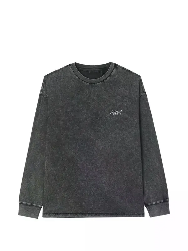 FIVE CM Acid-wash Logo-print T-shirt