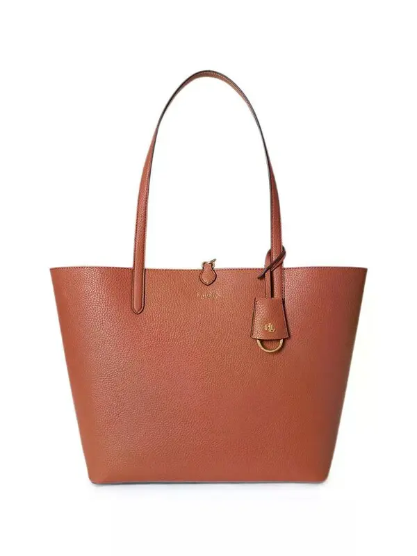Ralph Lauren Logo-plaque Pebbled Tote Bag