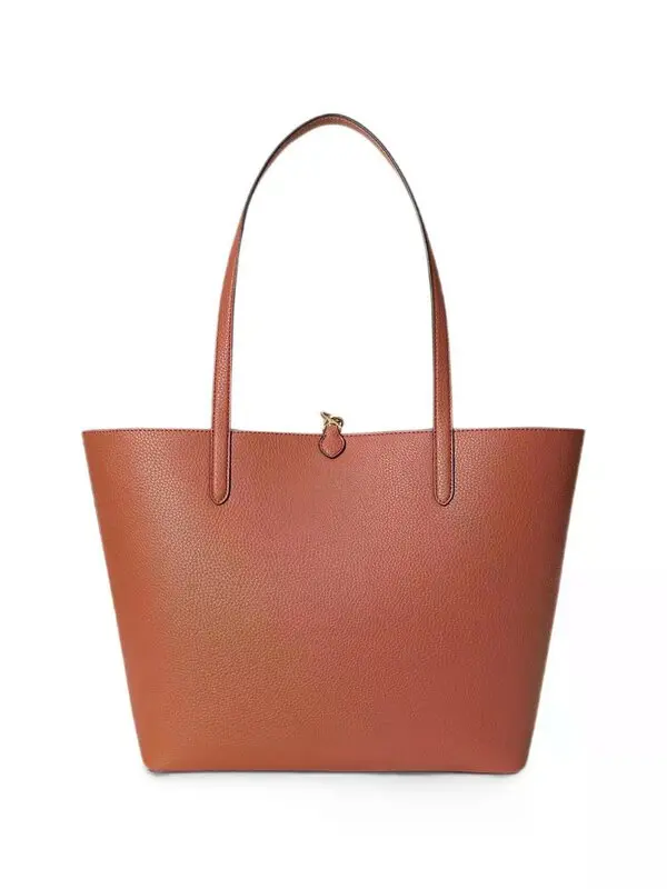 Ralph Lauren Logo-plaque Pebbled Tote Bag