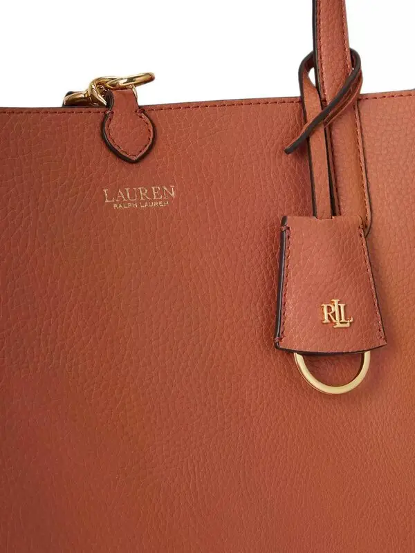 Ralph Lauren Logo-plaque Pebbled Tote Bag