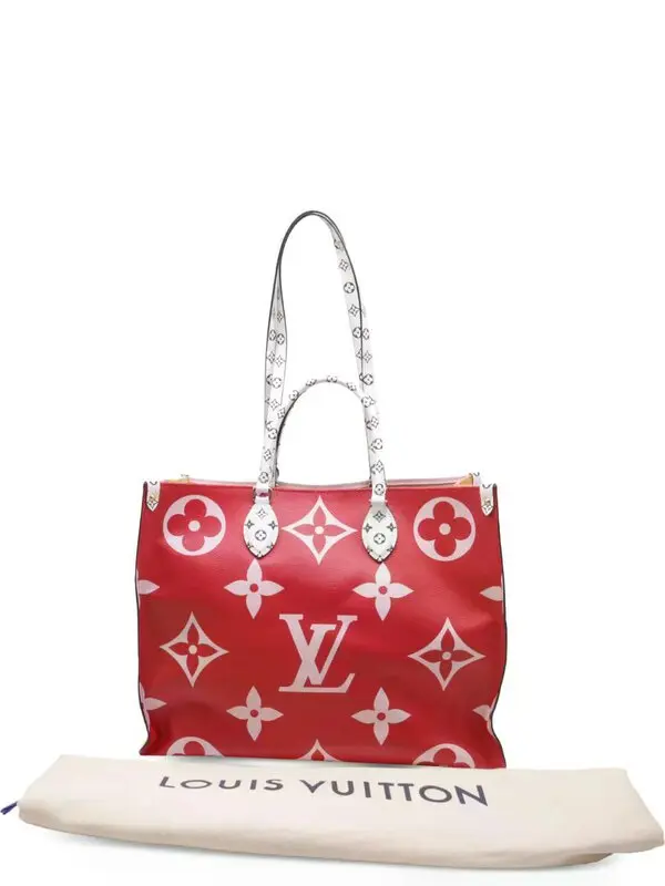 LOUIS VUITTON Monogram Giant Onthego Gm Tote Bag - Red