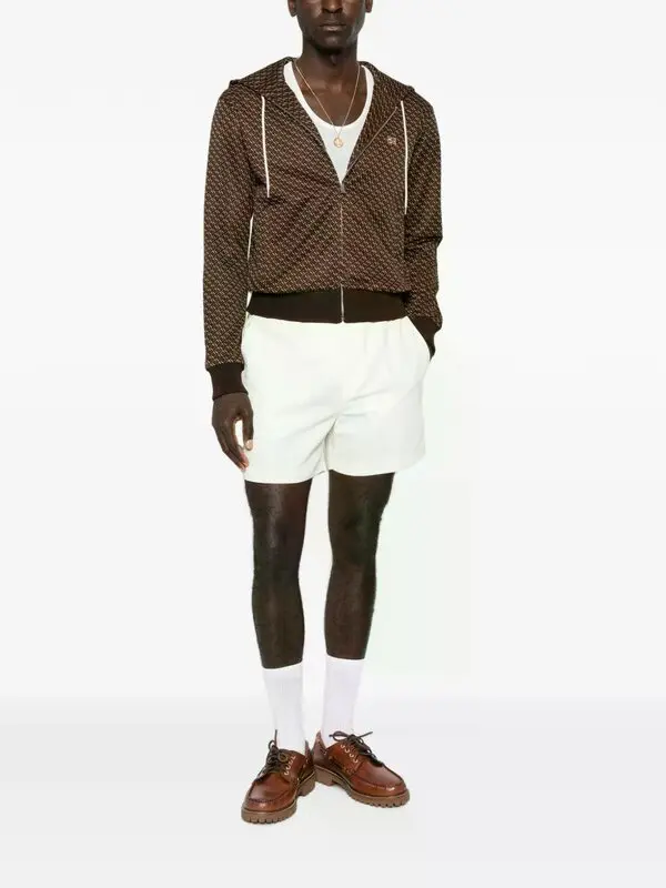 WALES BONNER Geometric-pattern Zip-up Hoodie