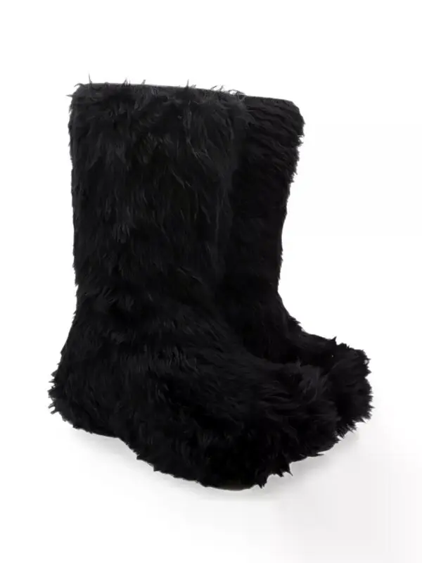Balenciaga Crocs Faux-fur Boots