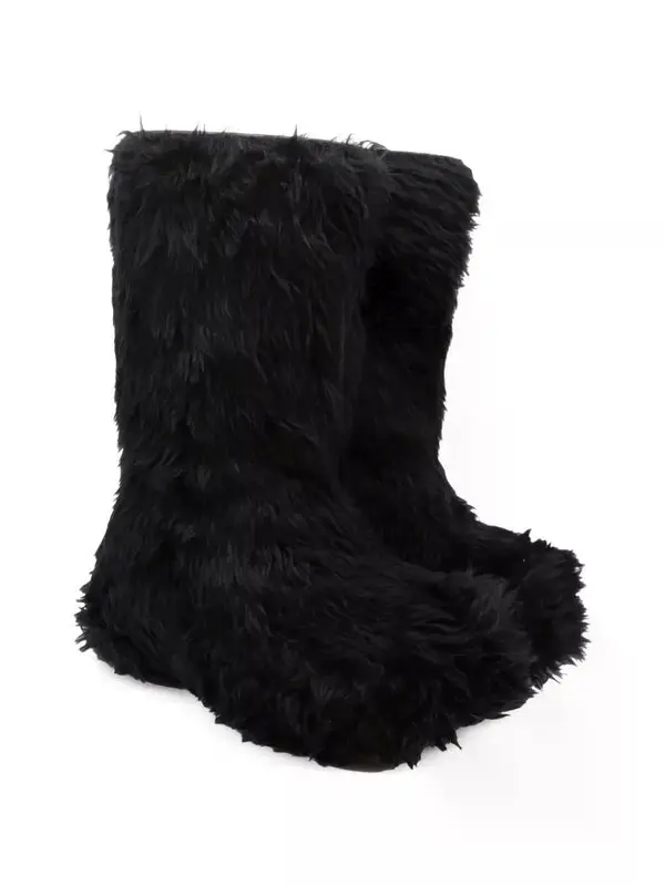 Balenciaga Faux Fur Crocs Boots