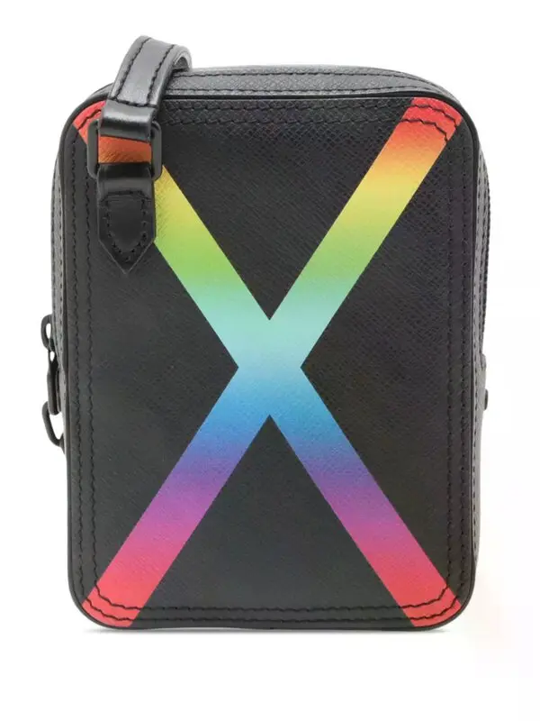 LOUIS VUITTON 2019 Taiga Rainbow Danube Crossbody Bag