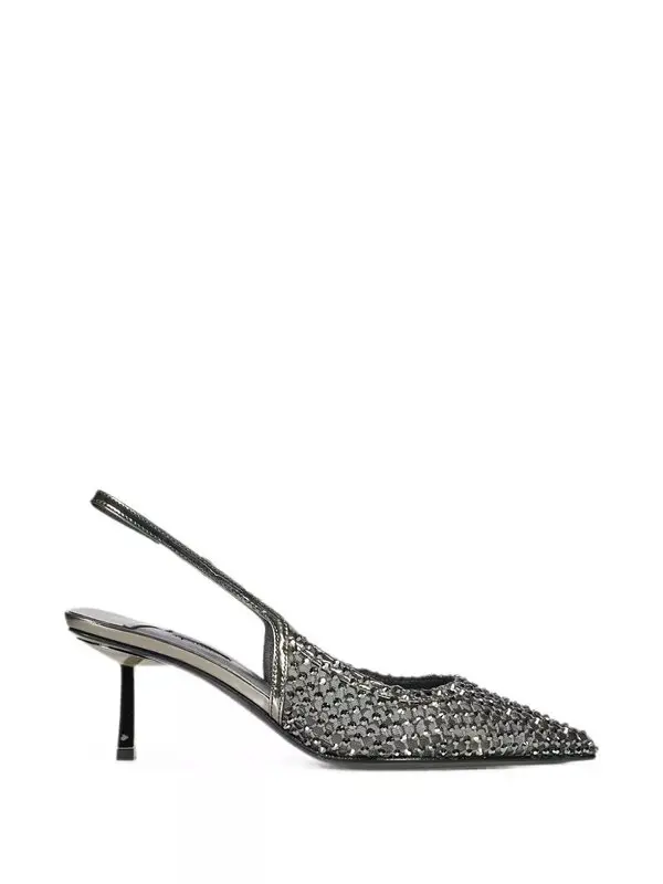 LE SILLA Crystal-embellished Mesh Pumps