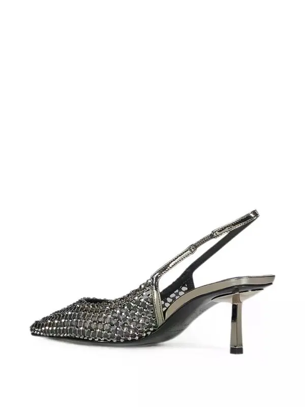LE SILLA Crystal-embellished Mesh Pumps