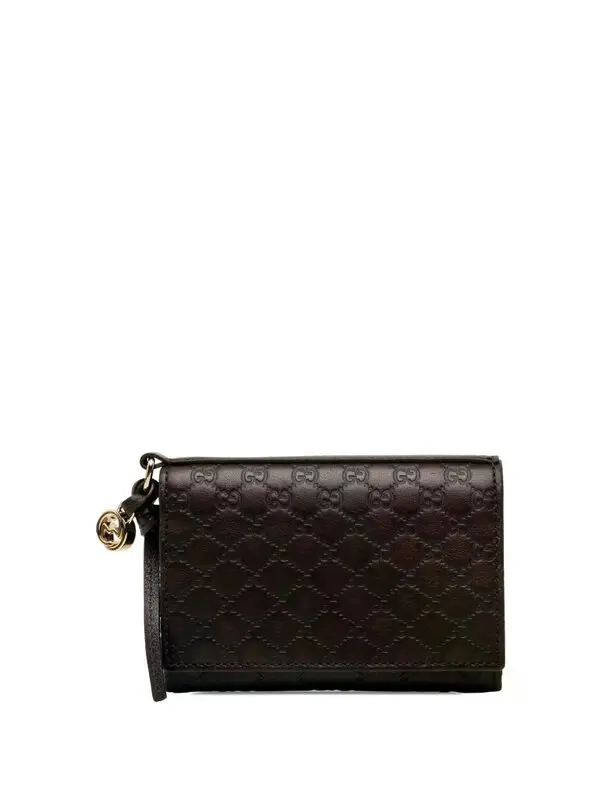 Gucci 2000-2015 Guccissima Flap Case Card Holder - Brown