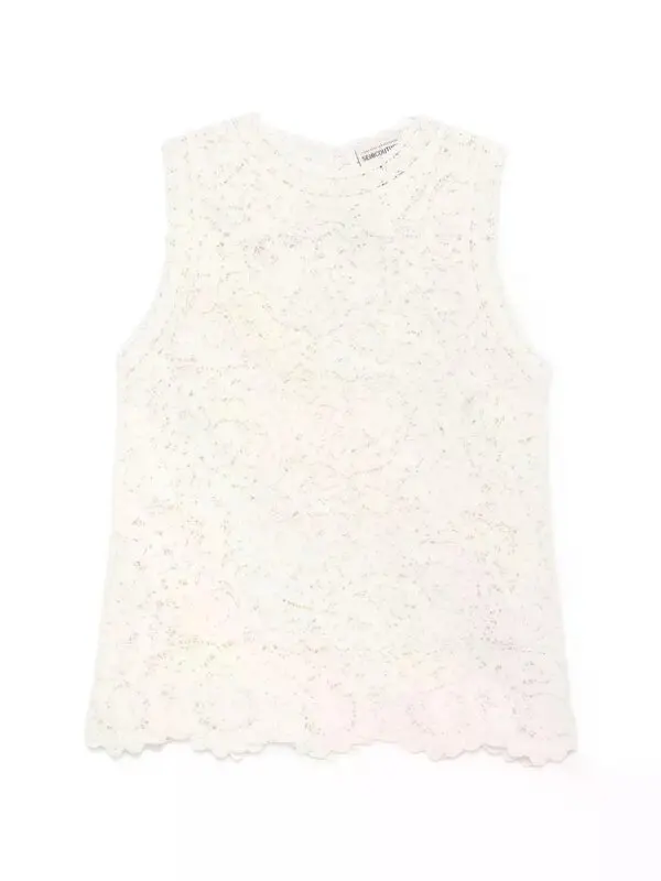 SEMICOUTURE Guipure-lace Sleeveless Top