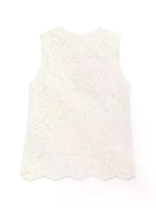 SEMICOUTURE Guipure-lace Sleeveless Top