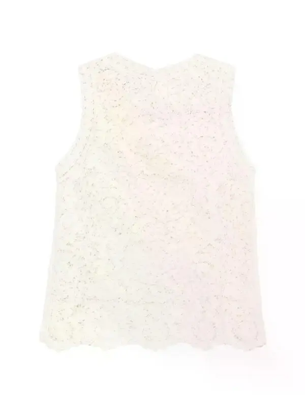 SEMICOUTURE Guipure Lace Sleeveless Top
