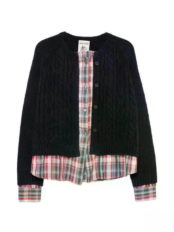 SEMICOUTURE Cable-knit Layered Cardigan