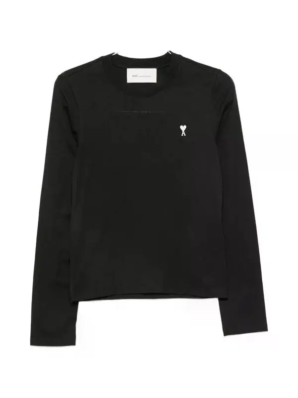 AMI Paris De Coeur Long-sleeve T-shirt - Black