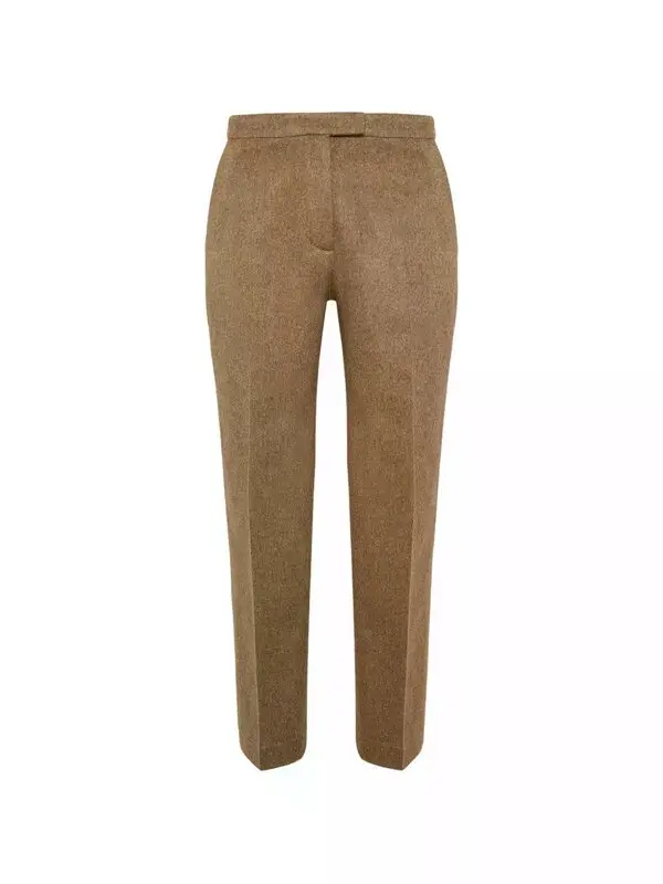 YVES SALOMON Tailored Cashmere Trousers - Brown
