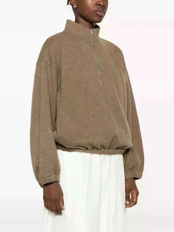 LAMRONS Quarter-zip Elasticated-hem Sweater