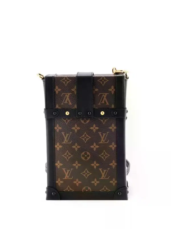 LOUIS VUITTON Vertical Trunk Pochette Monogram Canvas Crossbody Bag