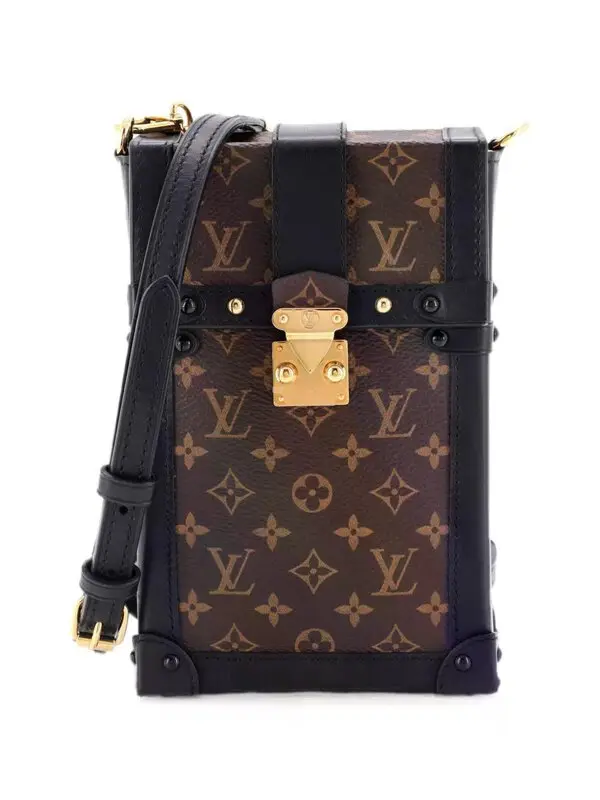LOUIS VUITTON Vertical Trunk Pochette Monogram Canvas Crossbody Bag