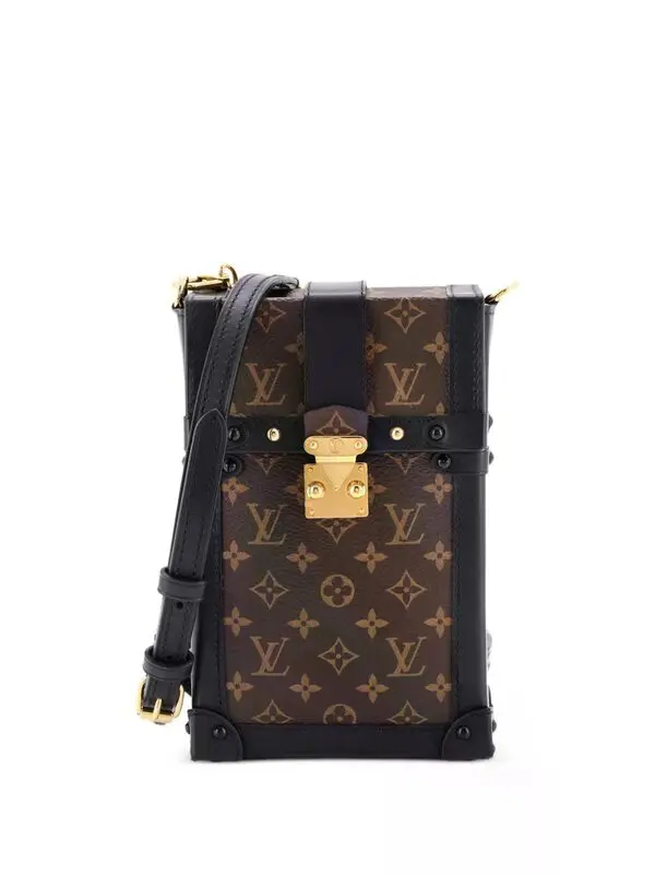 LOUIS VUITTON Vertical Trunk Pochette Monogram Canvas Crossbody Bag - Brown